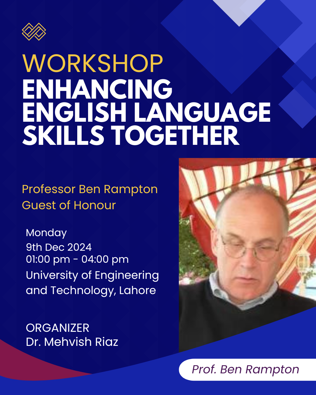 Workshop Series: Discussion with Eminent Professor Ben Rampton ...